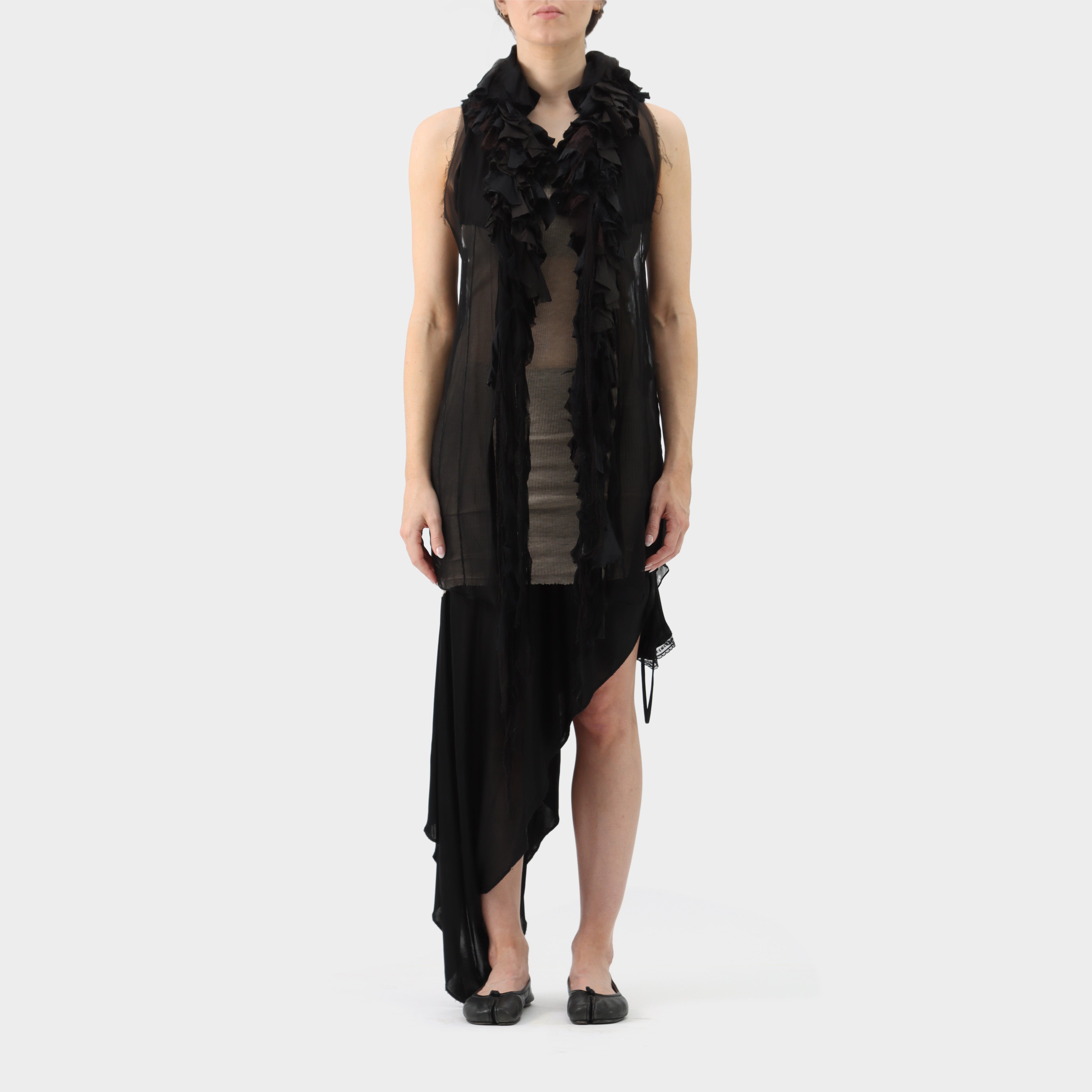 If 6 was 9 Silk Removable Ruffle Collar Long Vest – Shop Bruce
